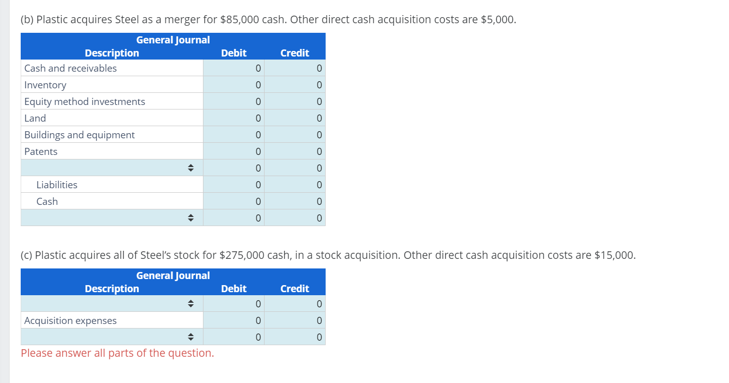 Solved Acquisition Entries, Acquisition Costs, Bargain Gain | Chegg.com