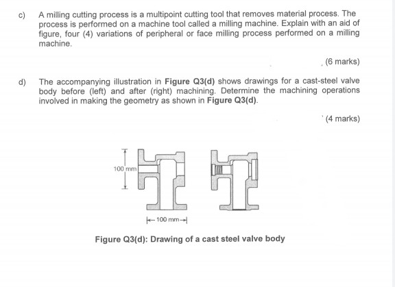 Solved A milling cutting process is a multipoint cutting | Chegg.com