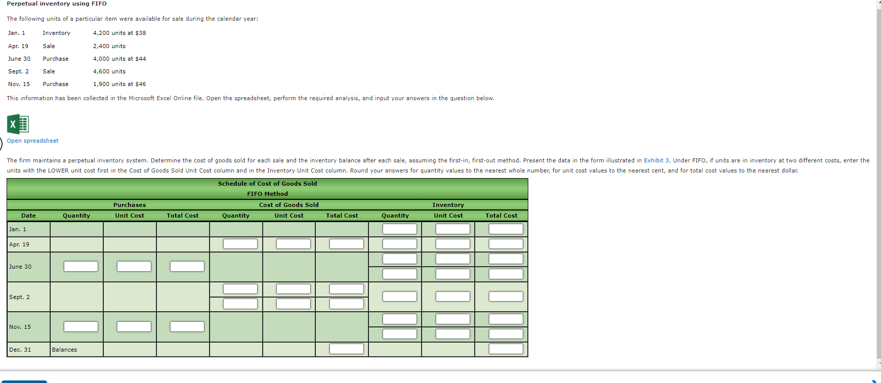 Solved The following units of a particular item were | Chegg.com