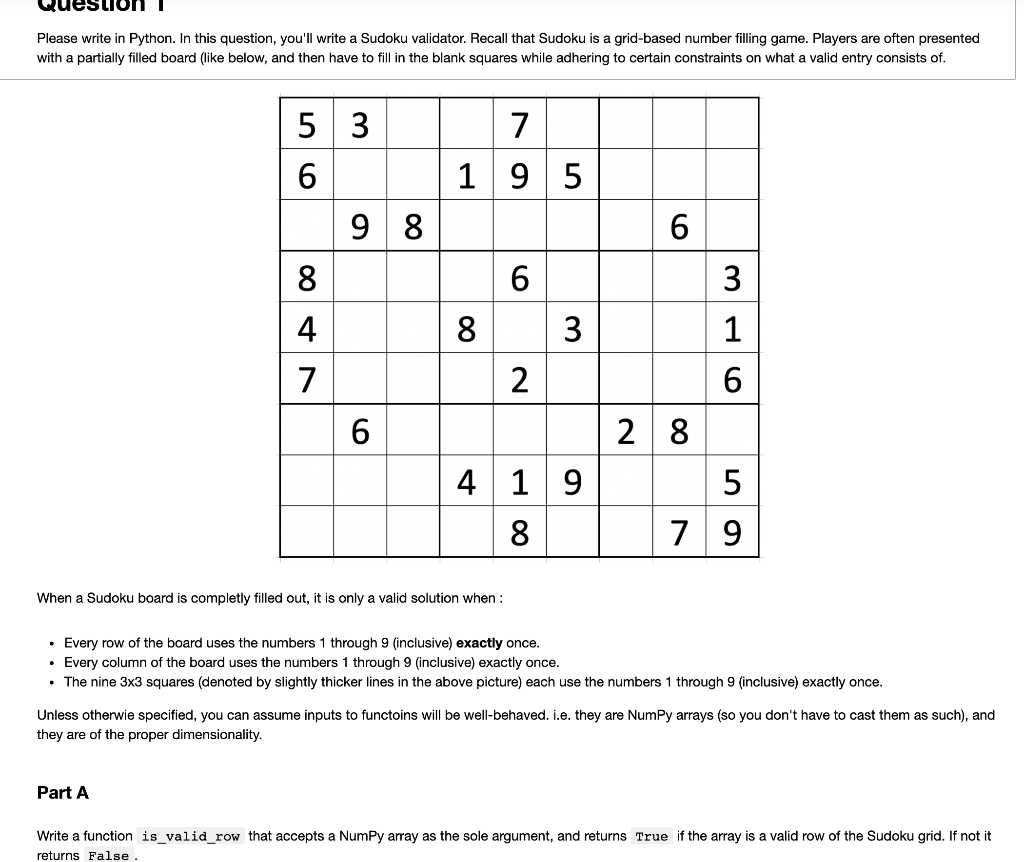 Solved Question 1 Please write in Python. In this question, | Chegg.com