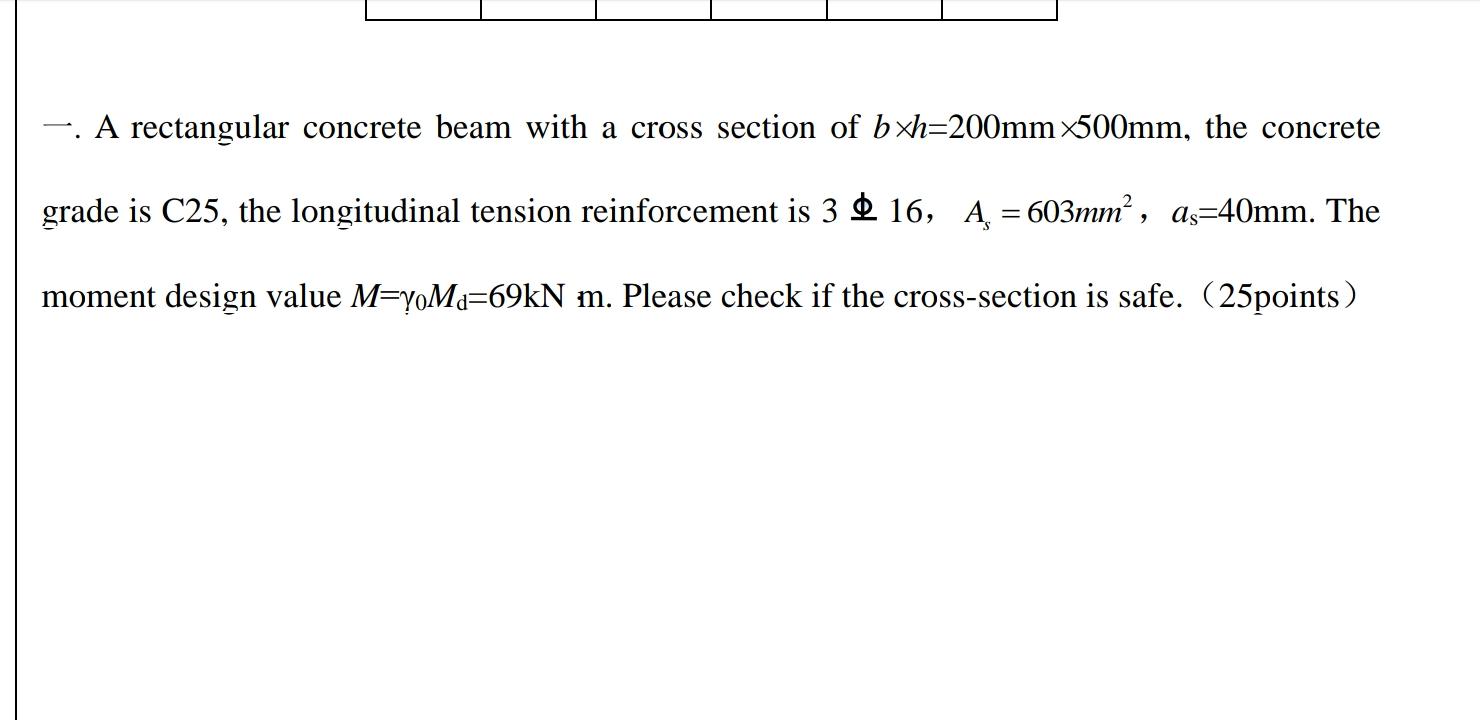 A rectangular concrete beam with a cross section of | Chegg.com