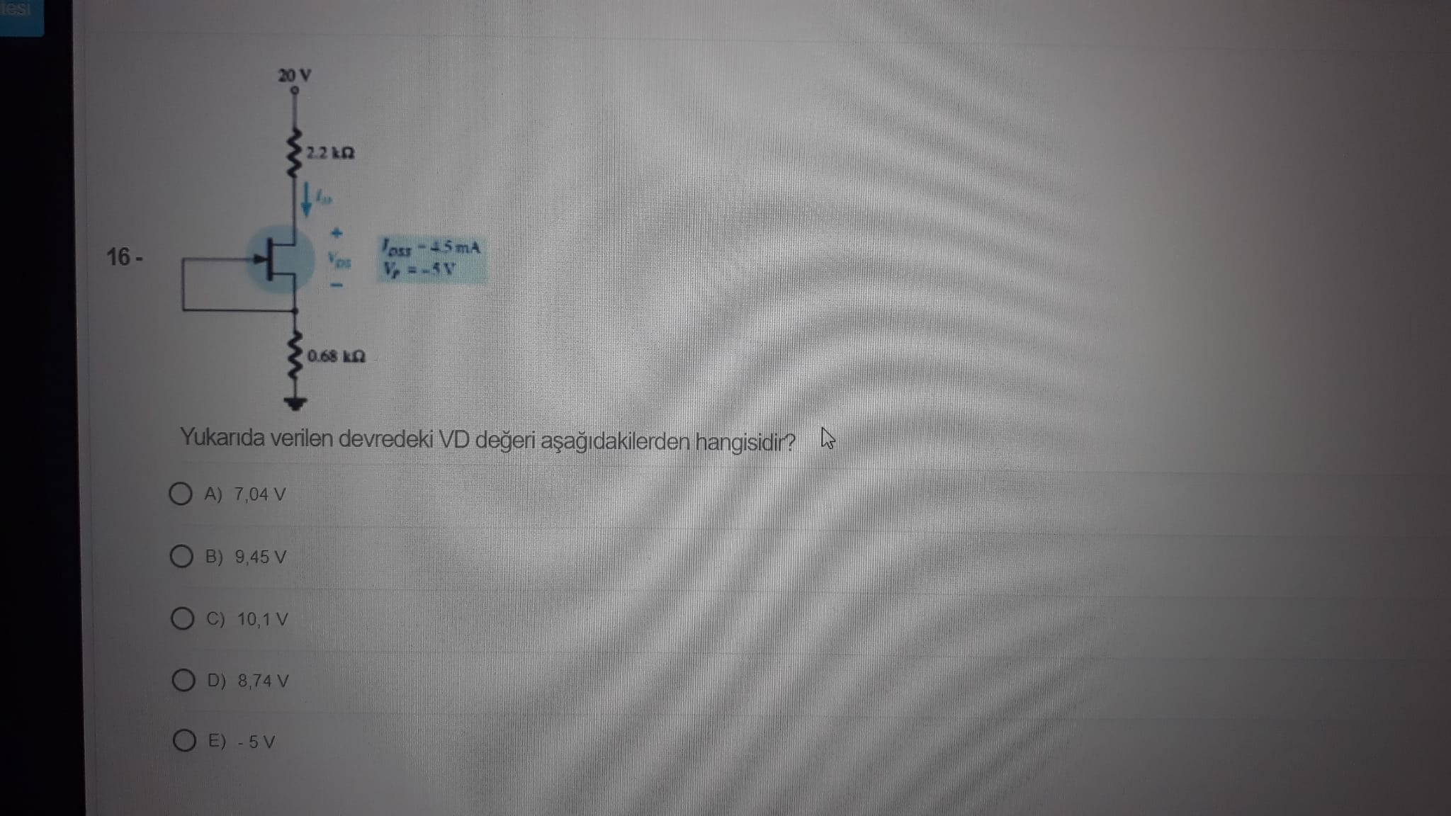 Solved Translation:Given the Circuit below what is the Value | Chegg.com