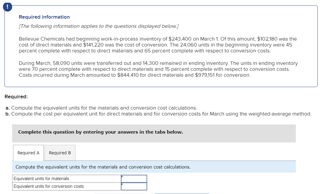 Solved Compute the cost per equivalent unit for direct | Chegg.com