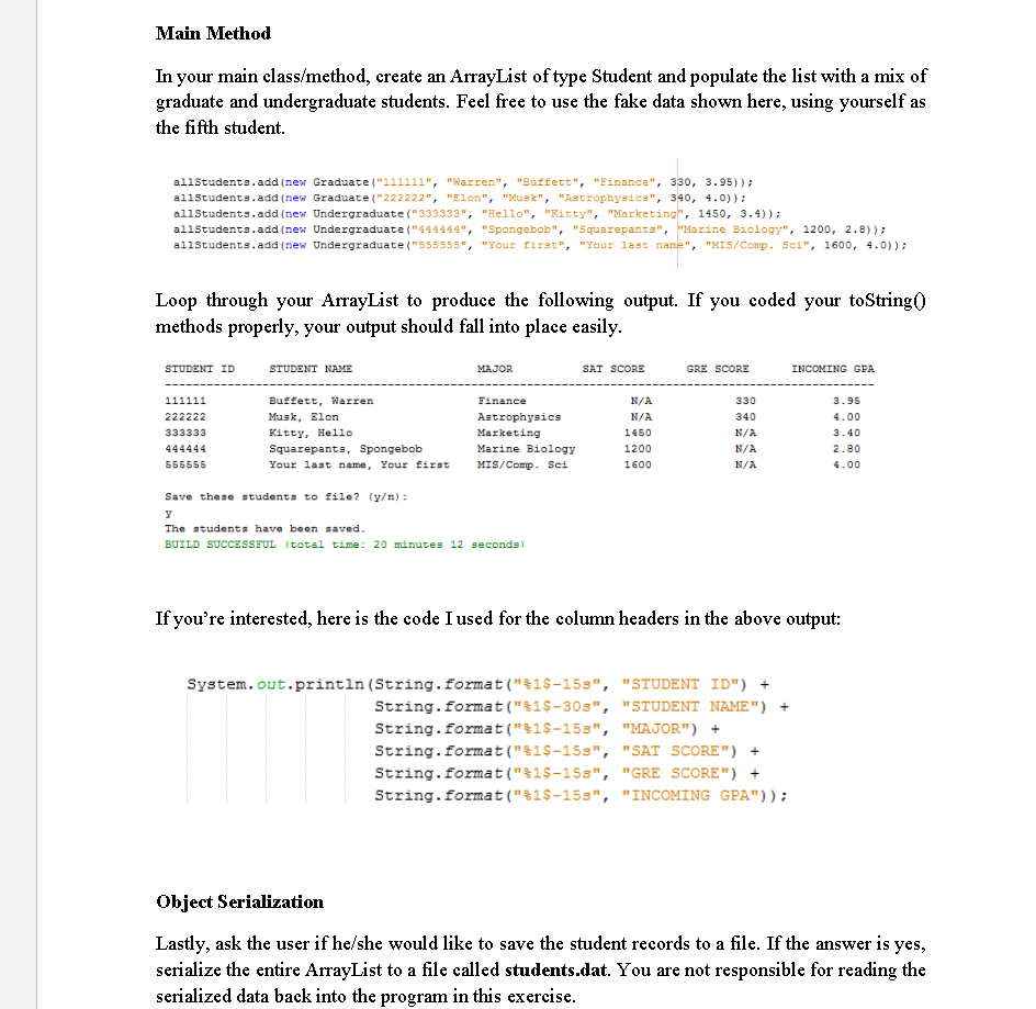 Solved College Program This exercise is open-resources | Chegg.com