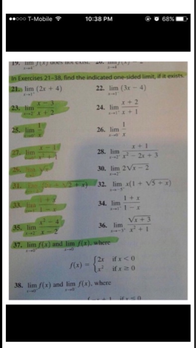 Solved In Exercises 21-38, find the indicated one-sided | Chegg.com