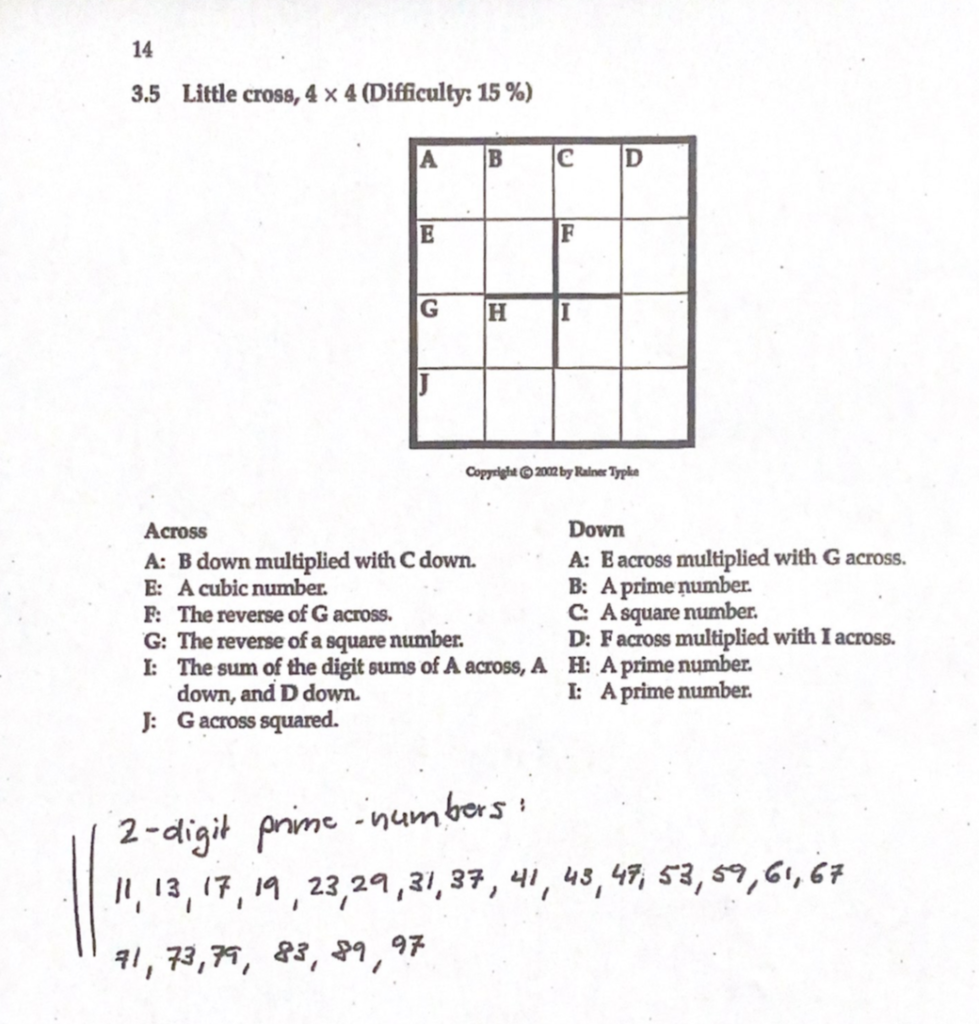 Solved Puzzle of the Month: A Cross Number Puzzle A cross | Chegg.com