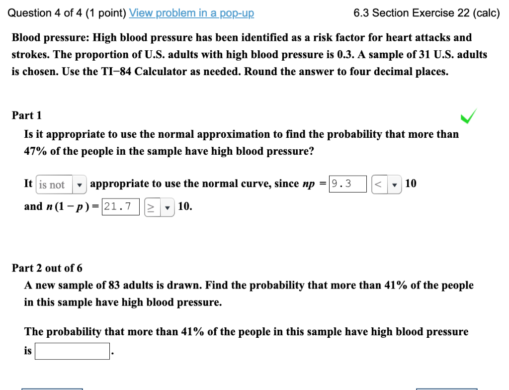 Solved Question 4 of 4 (1 point) View problem in a pop-up | Chegg.com