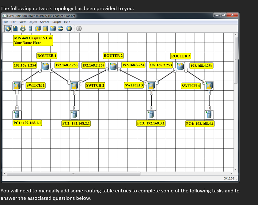 The following network topology has been provided to | Chegg.com