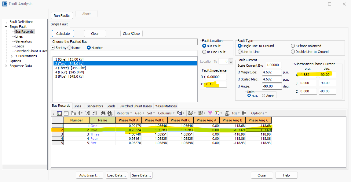 Fault Analysis Bus Records Lines Generators Loads | Chegg.com