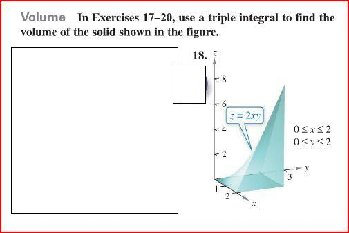 Solved Volume In Exercises 17-20, use a triple integral to | Chegg.com