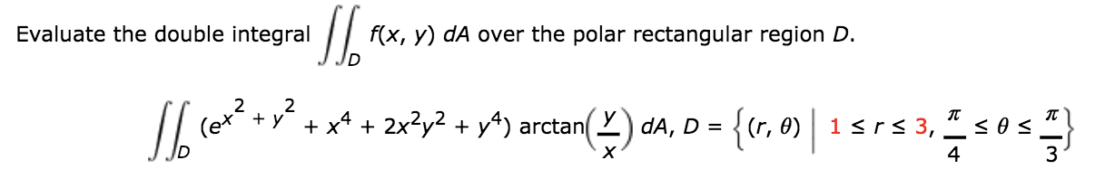 Solved Evaluate the double integral Slo f(x, y) dA over the | Chegg.com