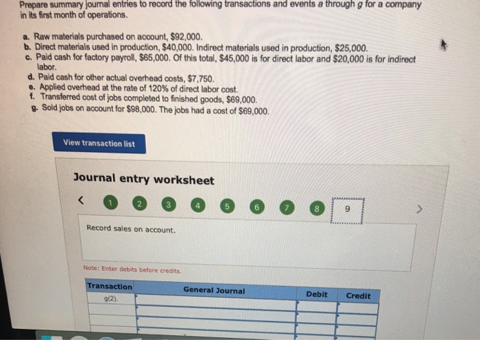 Solved Prepare summary journal entries to record the | Chegg.com