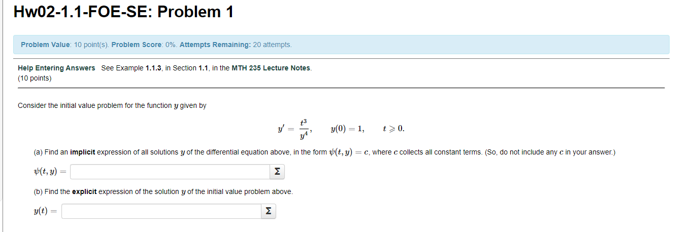 Solved (10 points)Consider the initial value problem for | Chegg.com Solved (10 points)Consider the initial value problem for | Chegg.com