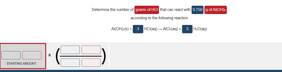 Solved Determine the number of grams of HCl that can react | Chegg.com