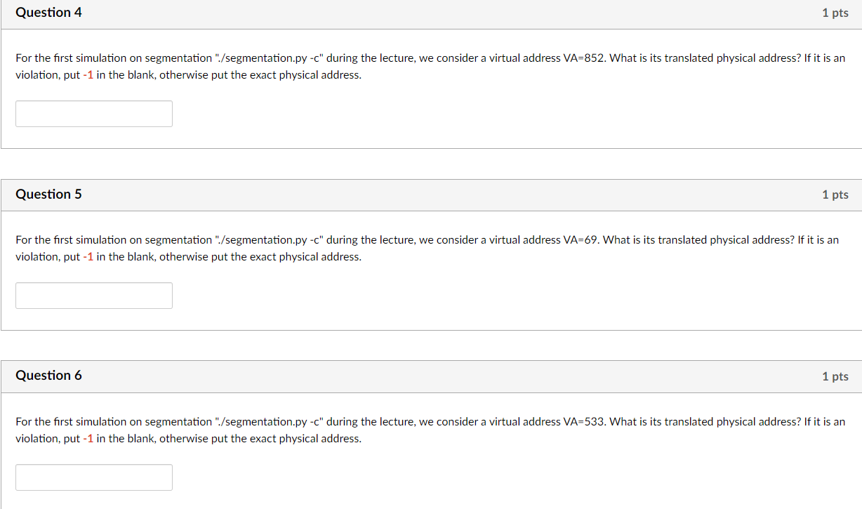 Solved Answer: ./segmentation.py -a 16k -p 1mSimulation: | Chegg.com