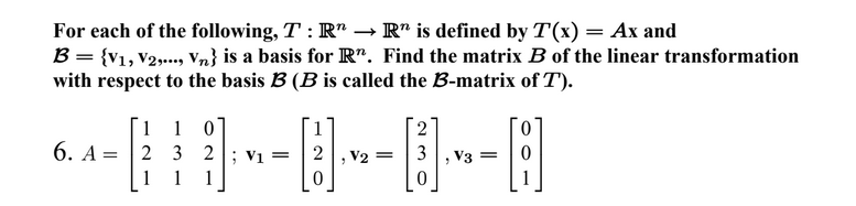 Solved For each of the following, T:R" + R" is defined by | Chegg.com