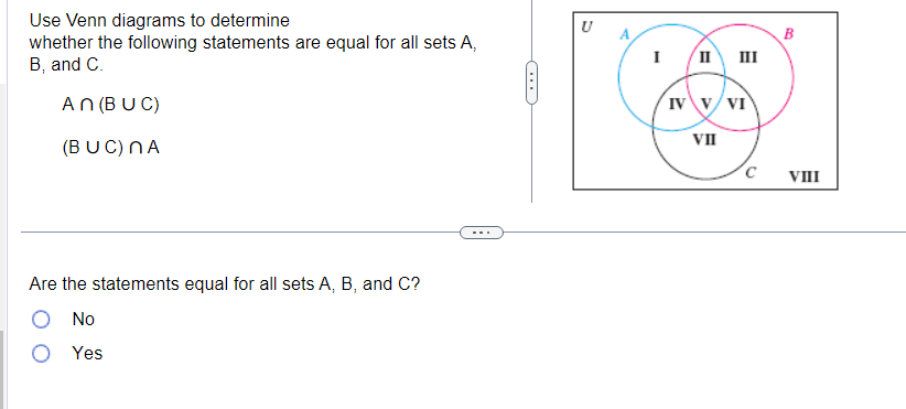 Solved Use Venn diagrams to determine whether the following | Chegg.com