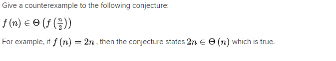 Solved Give a counterexample to the following conjecture: | Chegg.com