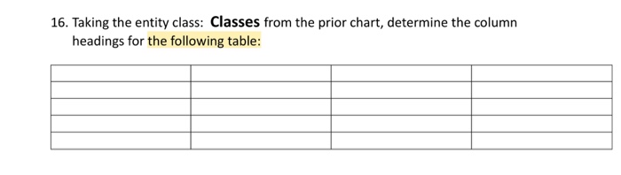 Entity Class 1: Entity Class 2: Entity Class 3: Tests | Chegg.com