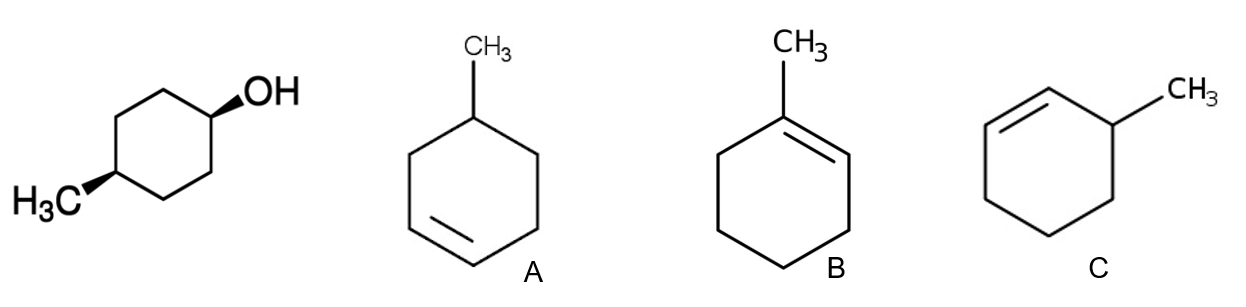 Solved 4-methylcyclohexanol (leftmost structure) is | Chegg.com