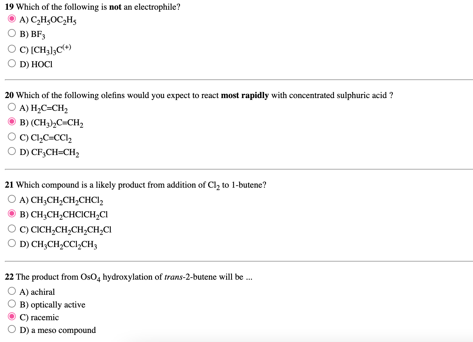 Solved Correct answers are already selected. For each of | Chegg.com