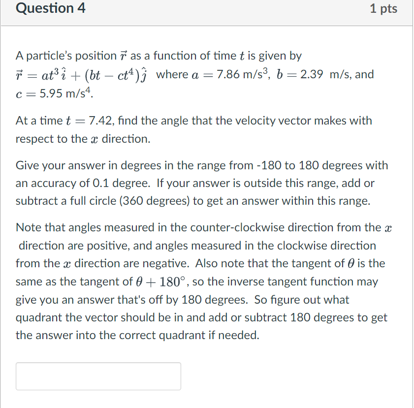 Solved A particle's position r as a function of time t is | Chegg.com