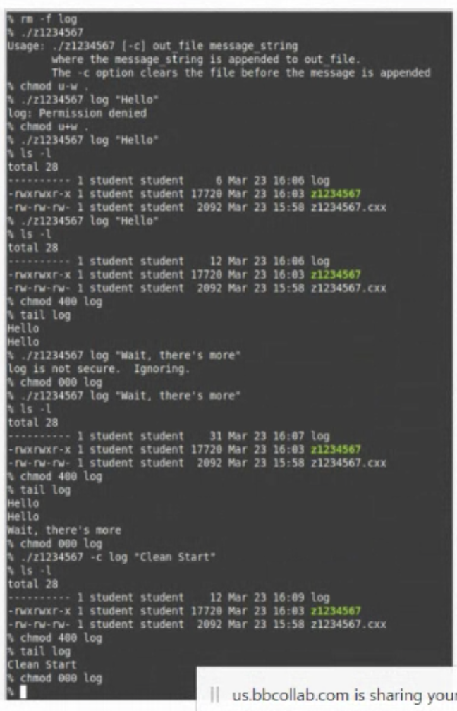Use the create(), write(), open(), chmod(), stat(), | Chegg.com