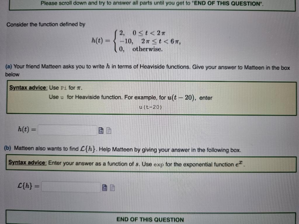 Solved Consider the function defined by | Chegg.com