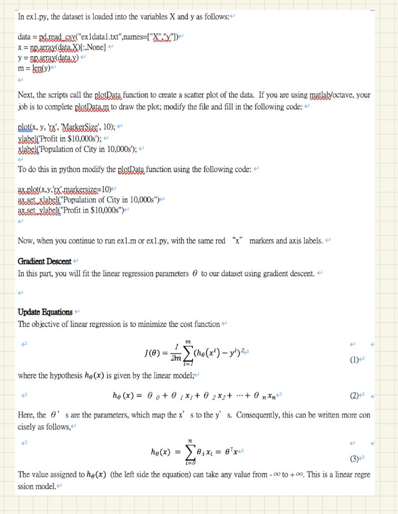 Solved In this task, you will need to implement linear | Chegg.com