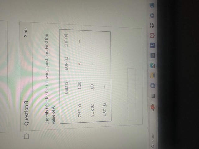 Solved Use this table for the following questions. Find the | Chegg.com