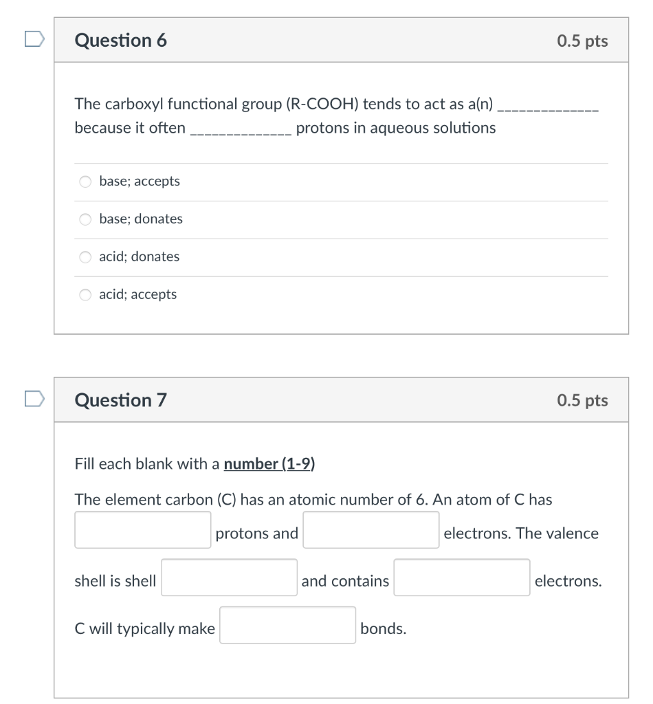 Solved The carboxyl functional group (R-COOH) tends to act | Chegg.com