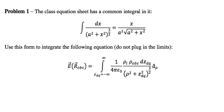 Solved Problem 1 - The class equation sheet has a common | Chegg.com