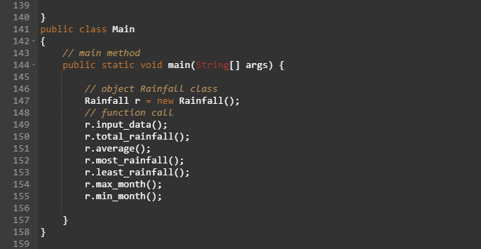 Solved 1 import java.util.Scanner; 2 class Rainfall 3-{ 4 // | Chegg.com