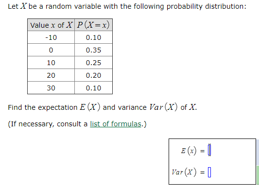Solved Let Xbe a random variable with the following | Chegg.com