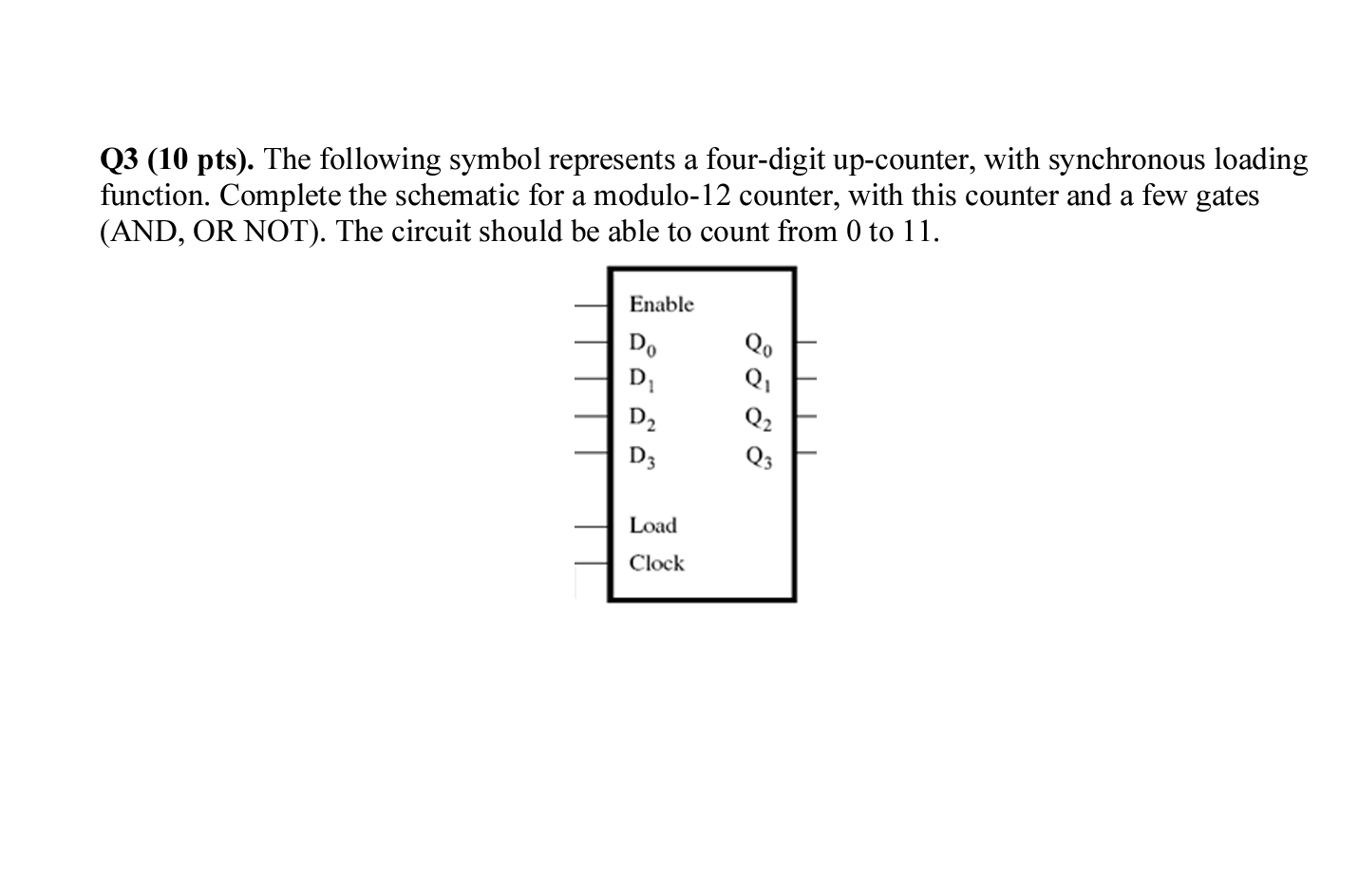 Solved Q3 (10 pts). The following symbol represents a | Chegg.com