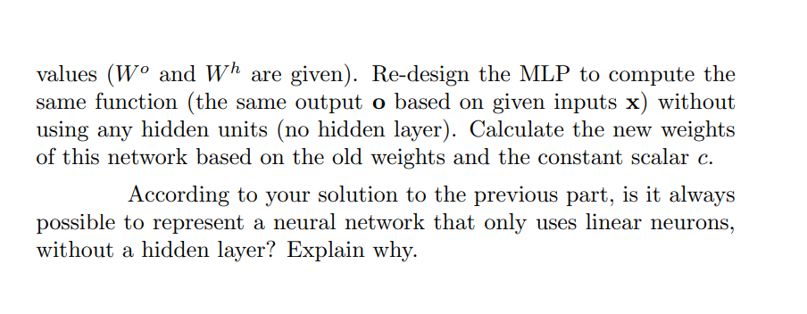 Solved Multi-Layer Perceptron (MLP). As you remember in | Chegg.com