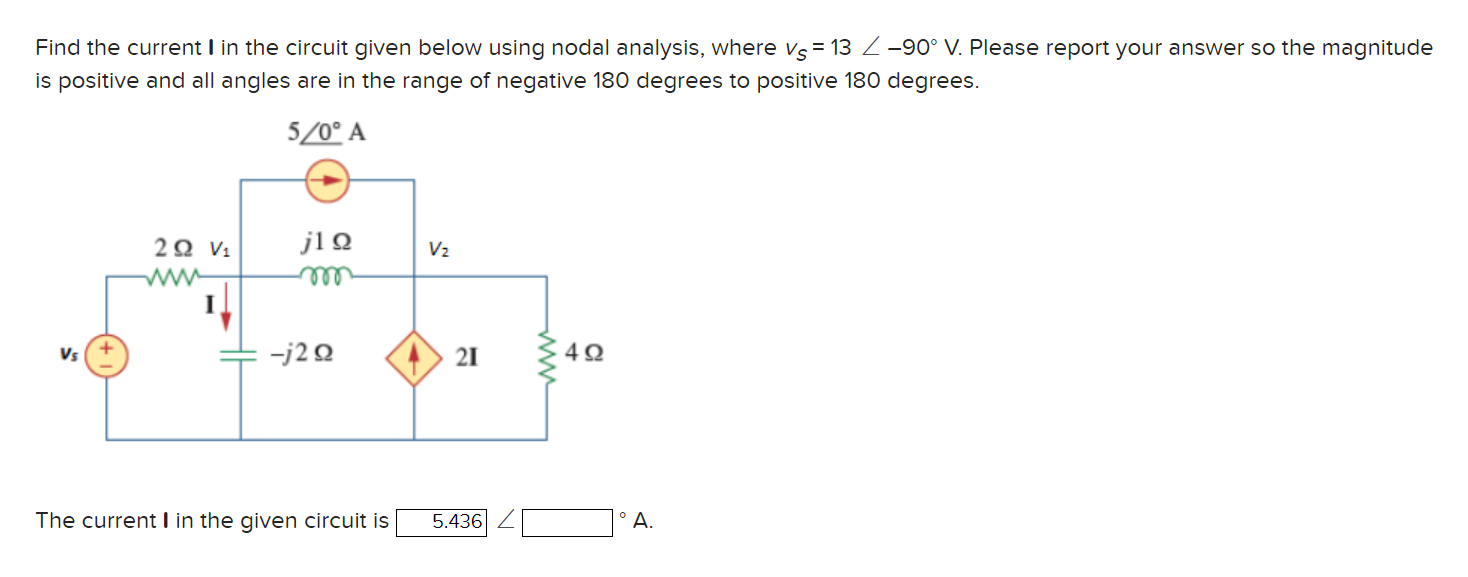 Solved Find the current I in the circuit given below using | Chegg.com