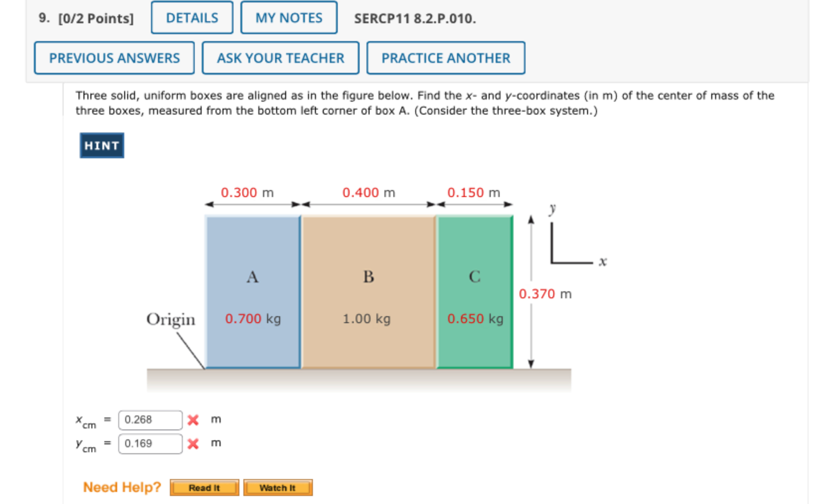 Solved Three solid, uniform boxes are aligned as in the | Chegg.com