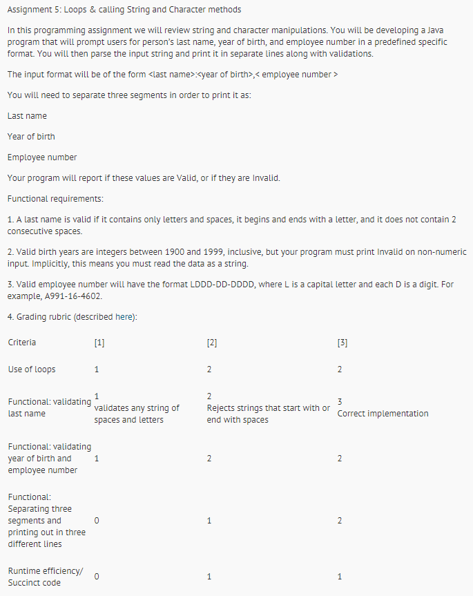 Solved Assignment 5 Loops Calling String Character Methods Programming Assignment Review 0739