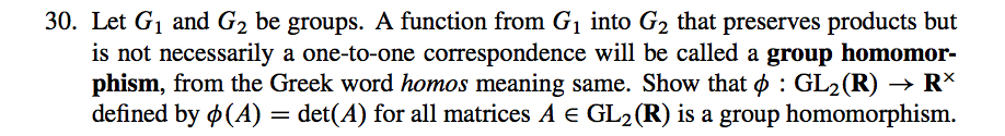 Solved 30. Let G1 and G2 be groups. A function from G1 into | Chegg.com