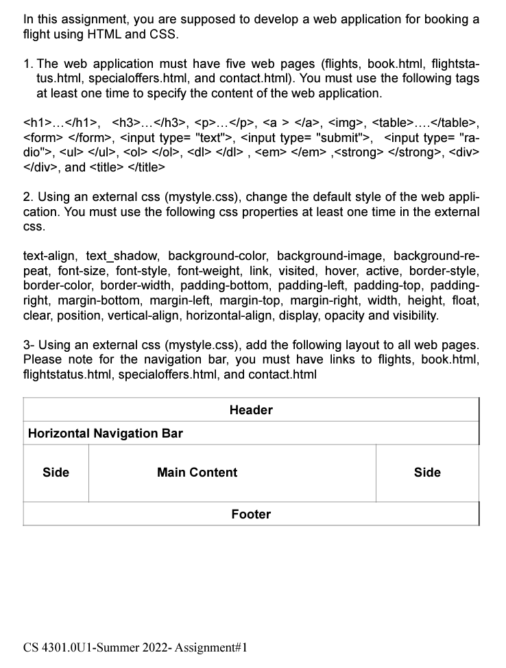 Solved In this assignment, you are supposed to develop a web | Chegg.com