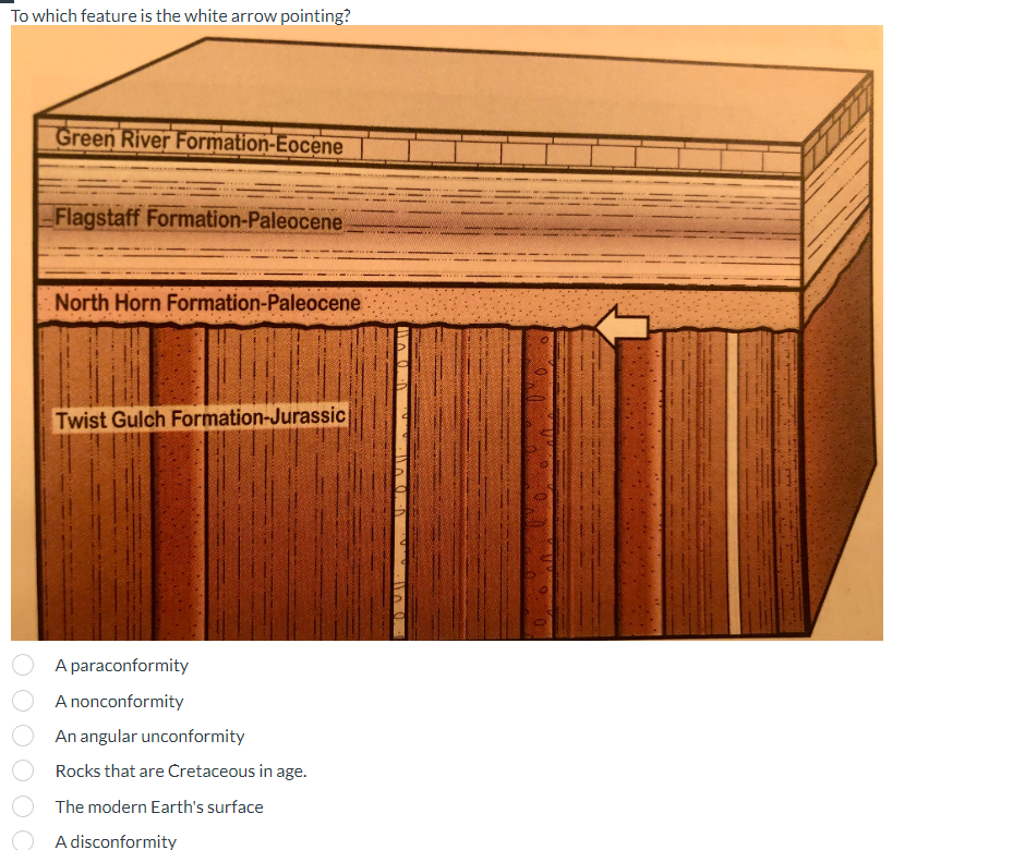 Solved A paraconformity A nonconformity An angular | Chegg.com