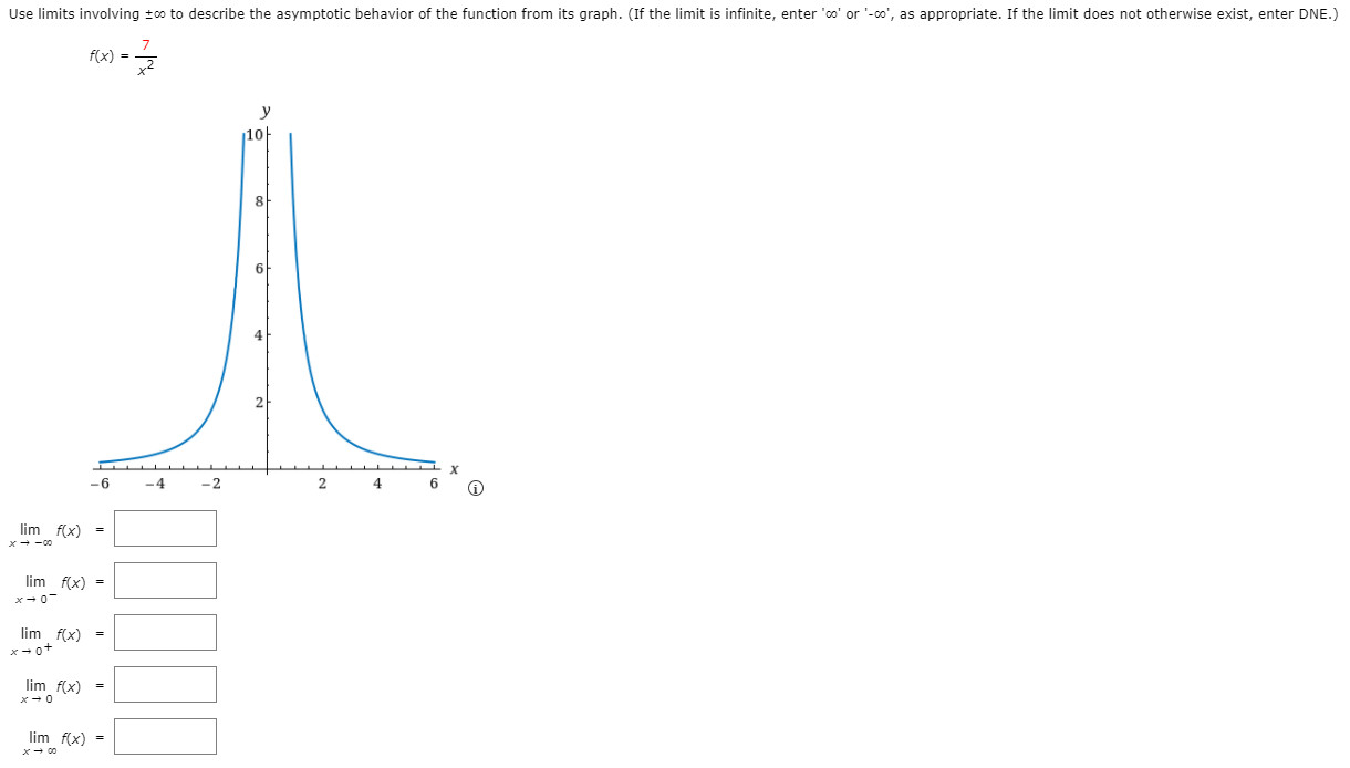 Solved Use limits involving to to describe the asymptotic | Chegg.com