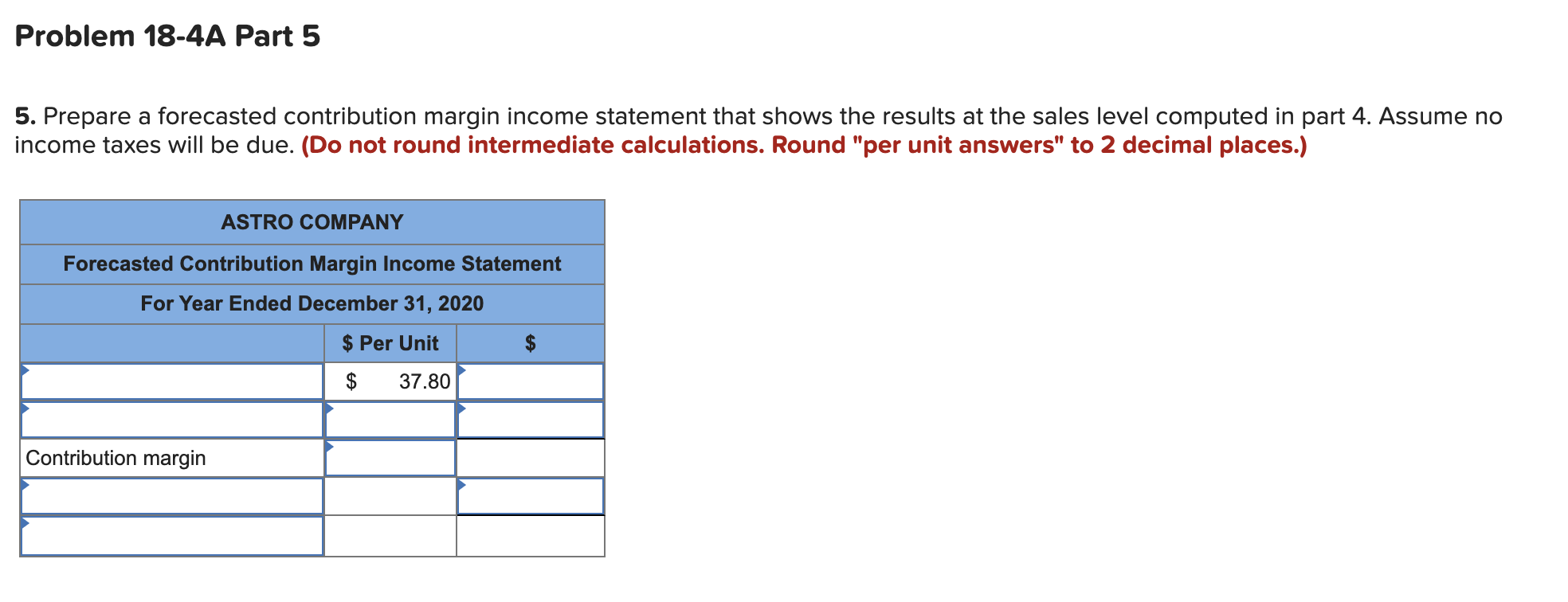 Solved ! Required information Problem 18-4A Break-even | Chegg.com