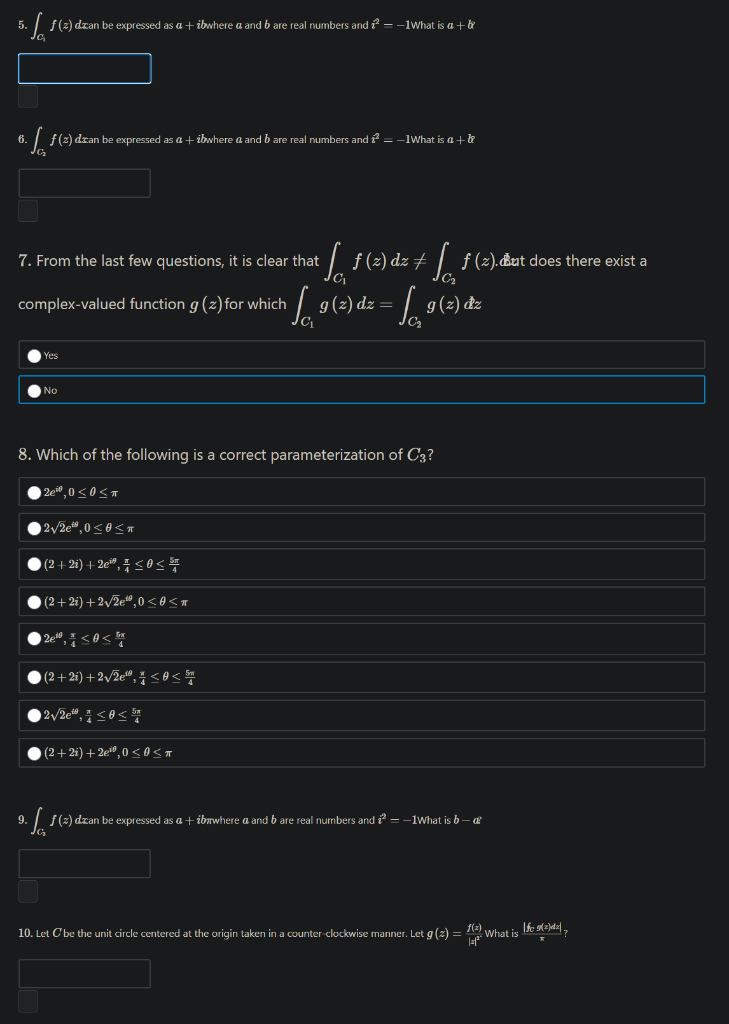 Solved Contour Integrals 20.0 points possible (graded, | Chegg.com
