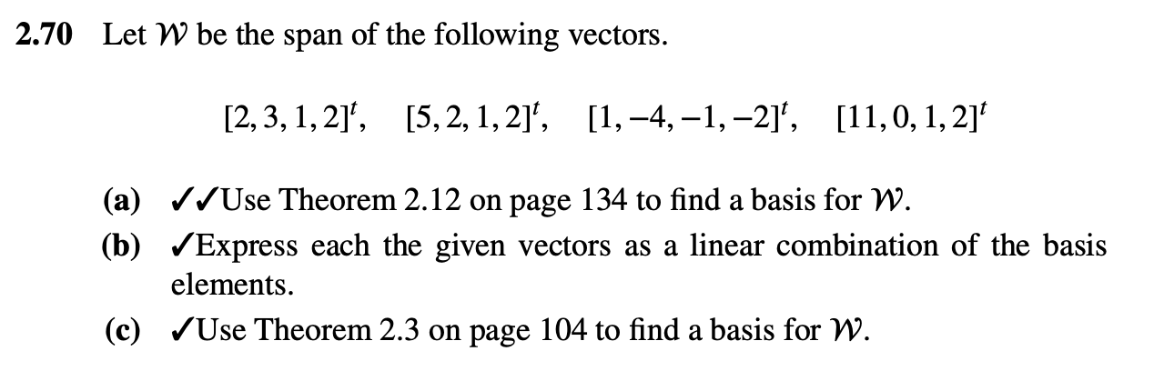 Solved Bases for the Row Space Finding a basis for the row | Chegg.com
