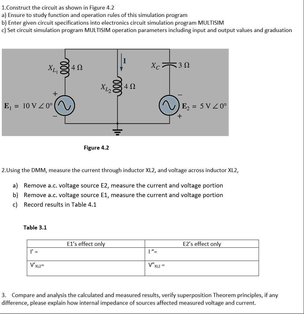 Solved 1.Construct the circuit as shown in Figure 4.2 a) | Chegg.com