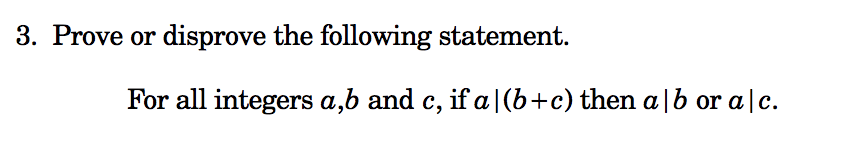Solved 3. Prove or disprove the following statement. For all | Chegg.com