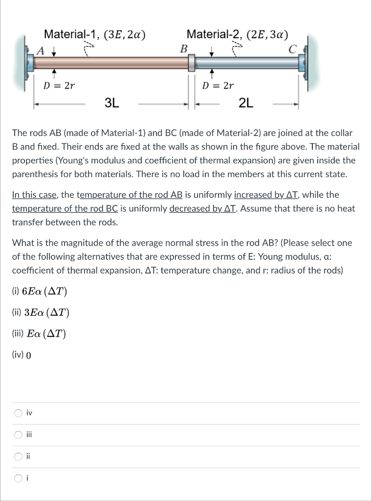 Solved Material-1, (3E, 2a) A Material-2, (2E, 3a) B D= 2r D | Chegg.com