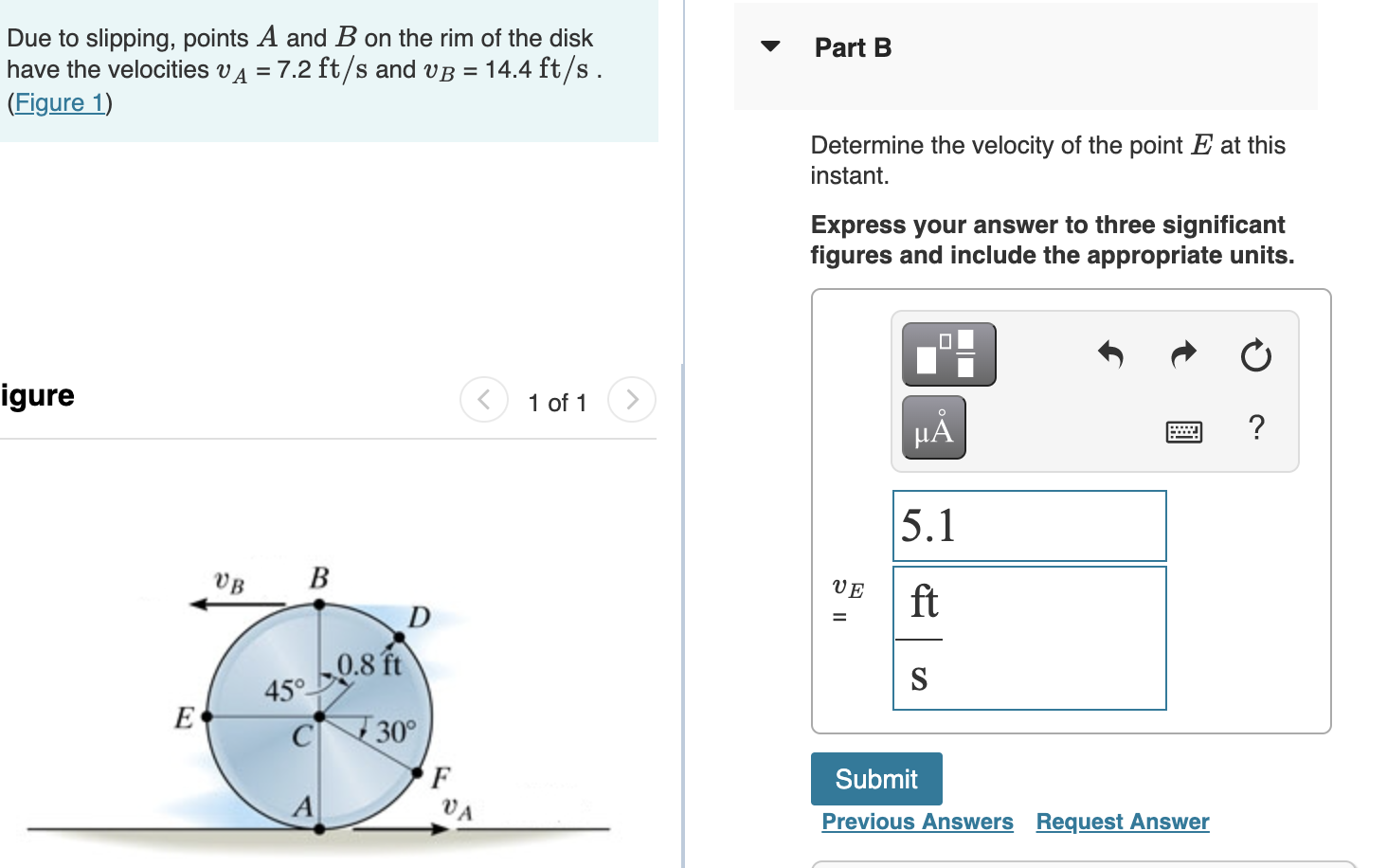 Solved Part B Due to slipping, points A and B on the rim of | Chegg.com
